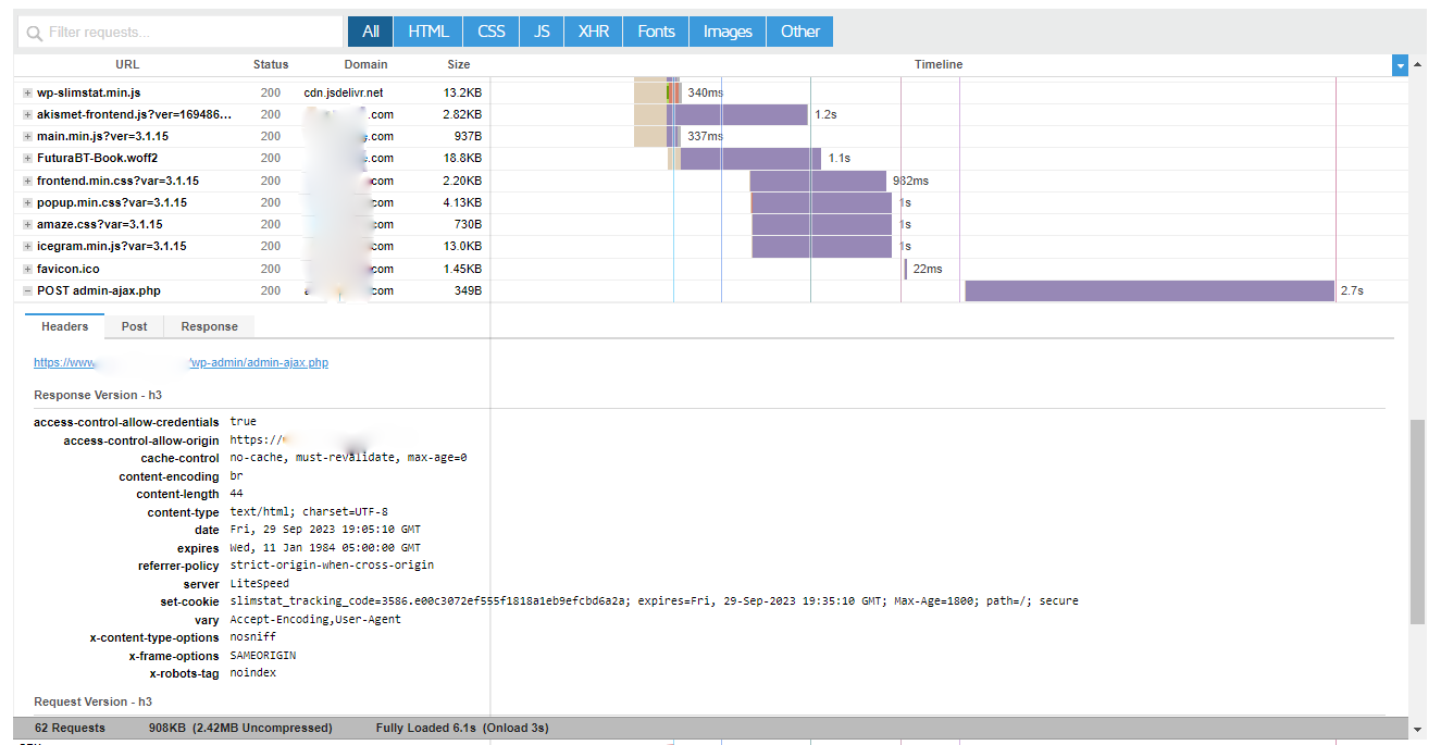 Excessive admin-ajax.php loading time | WordPress.org